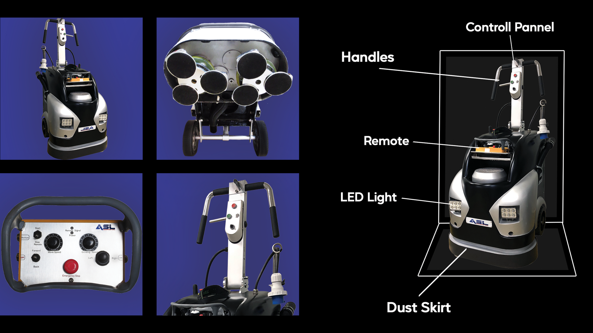RT6- 25" Remote Control Grinder – ASL Machines USA